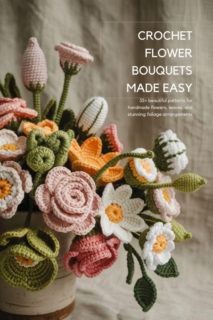 Crochet Flower Bouquets Made Easy: 35+ Beautiful Patterns for Handmade ...