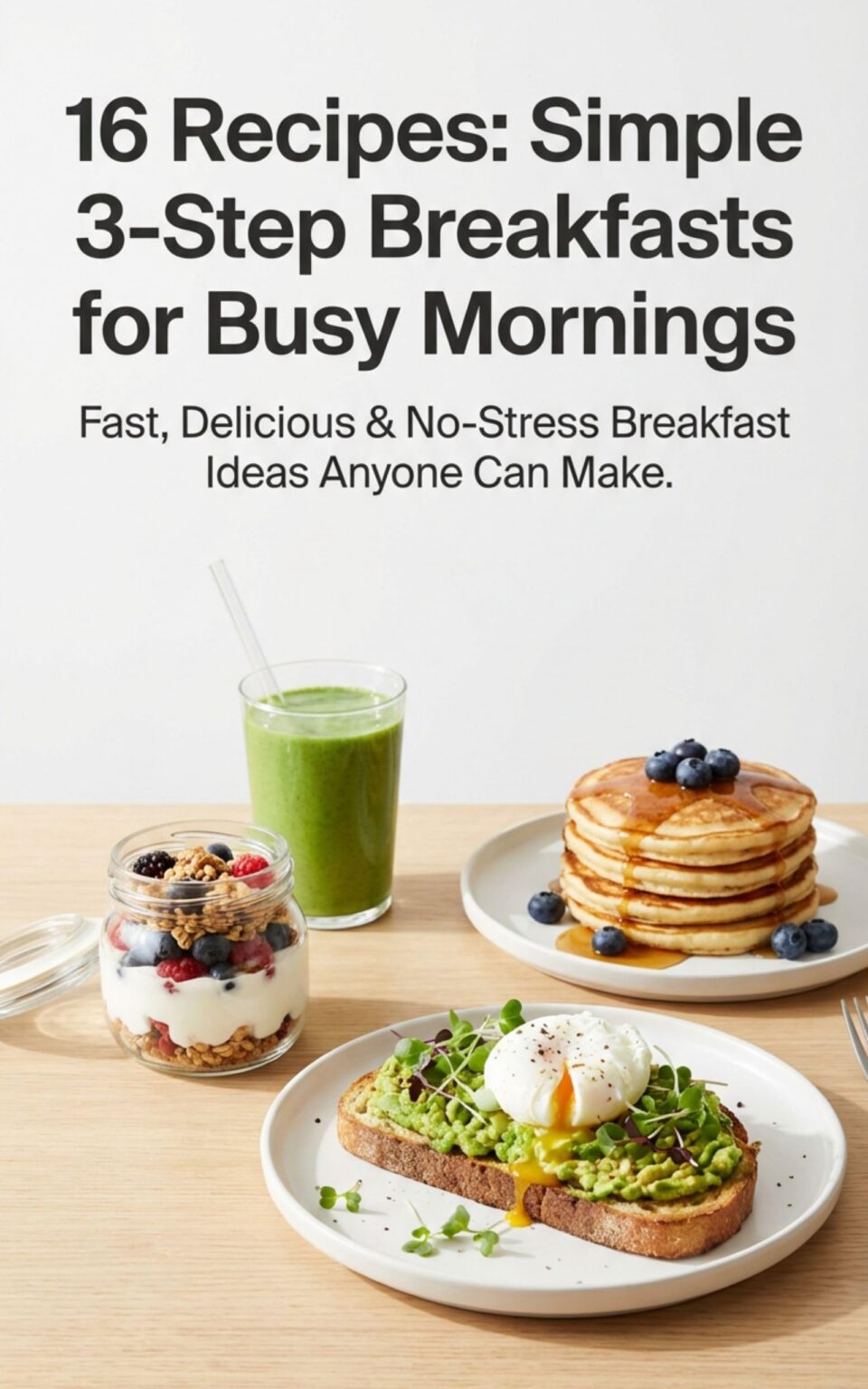 16 Recipes: Simple 3-step Breakfasts for Busy Mornings: Fast, Delicious ...